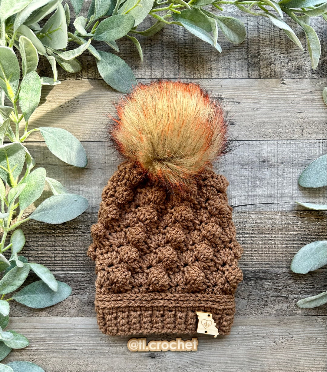 Knucklehead Beanie Crochet Patten, Easy Crochet Beanie Pattern, Bobble ...