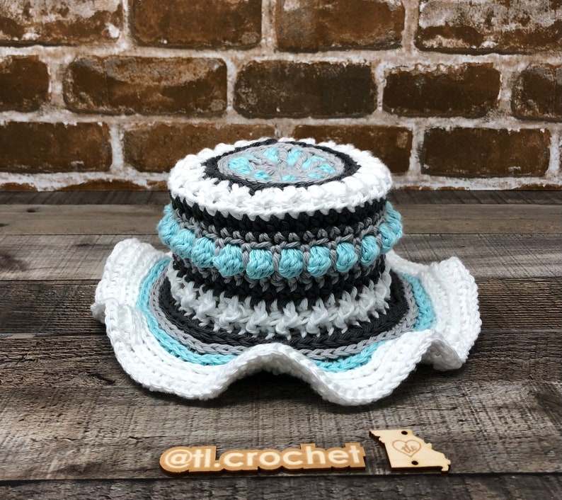 Whiskey's Wheel Bucket Hat, Crochet Pattern, Beach Hat, Cotton Yarn ...