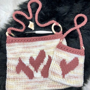 Wonky Heart Cross Body Bag, Mini Me Wonky Heart Cross Body Bag, Mommy ...