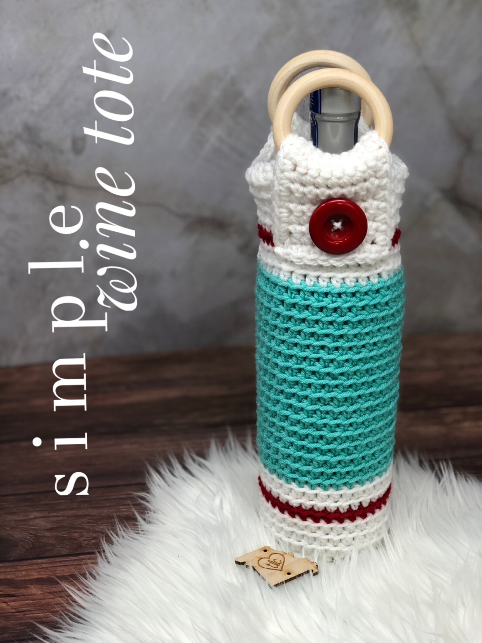 Simple Wine Tote Crochet Wine Tote Pattern DIY Wine Gift | Etsy