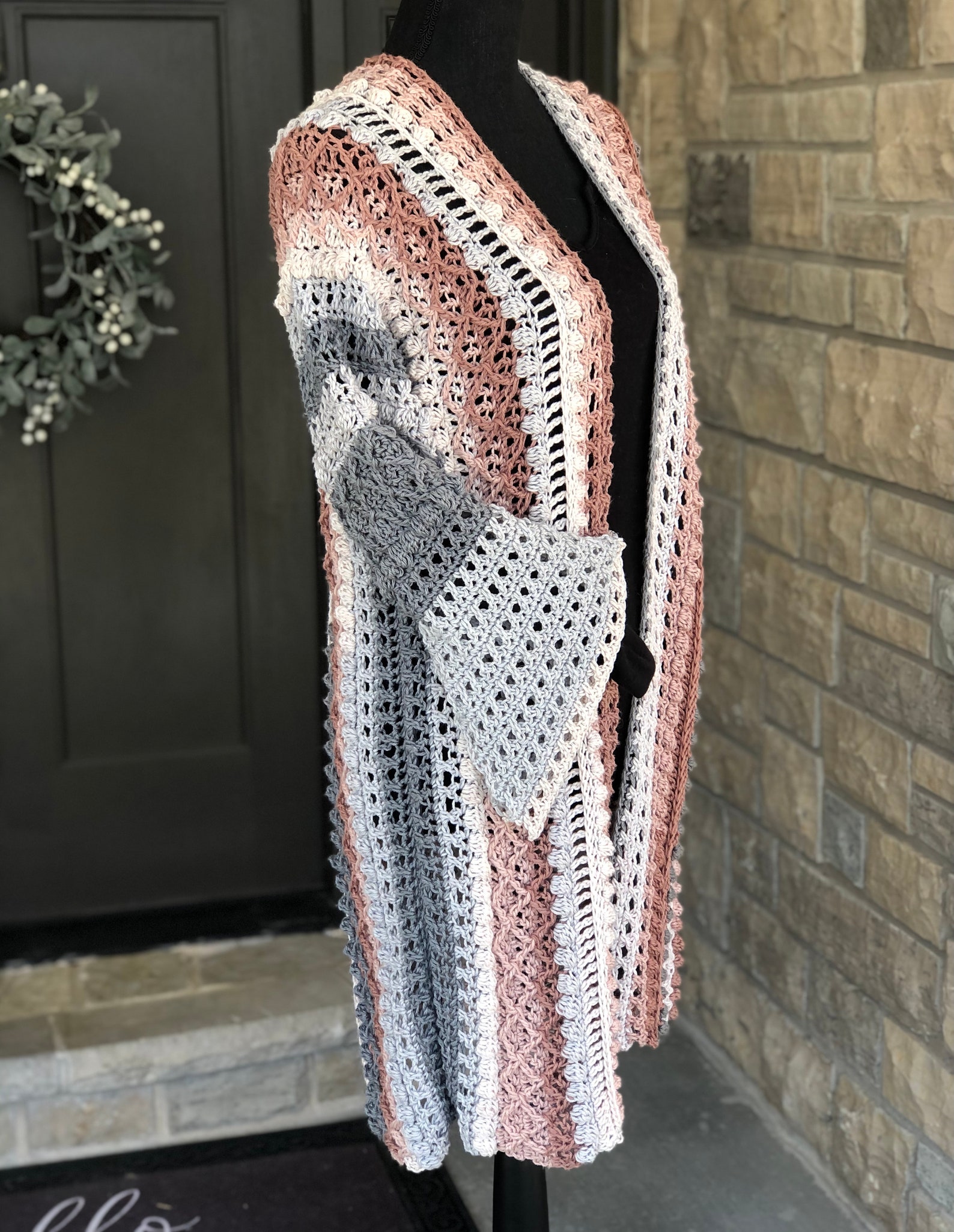 Boho Cardi Duster Pattern, Boho Crochet Cardigan, Boho Crochet Duster ...