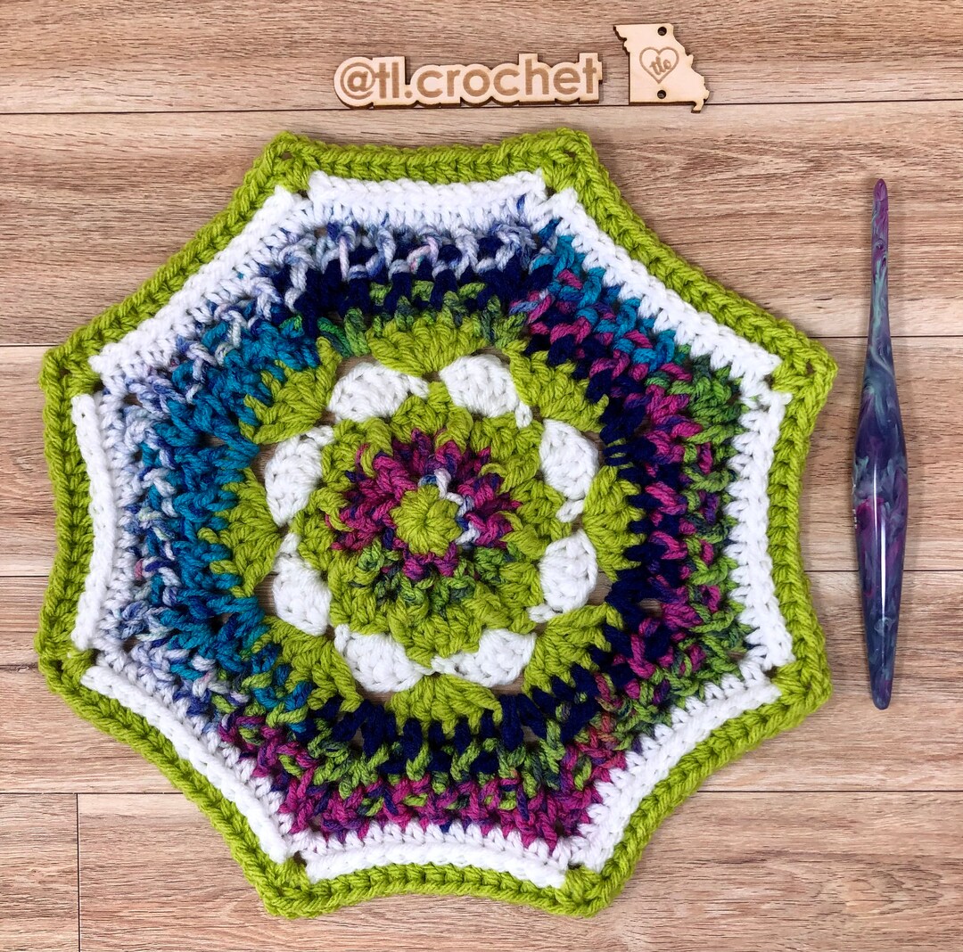 Magnolia Octogranny Crochet Motif, Crochet Granny Square, Crochet ...