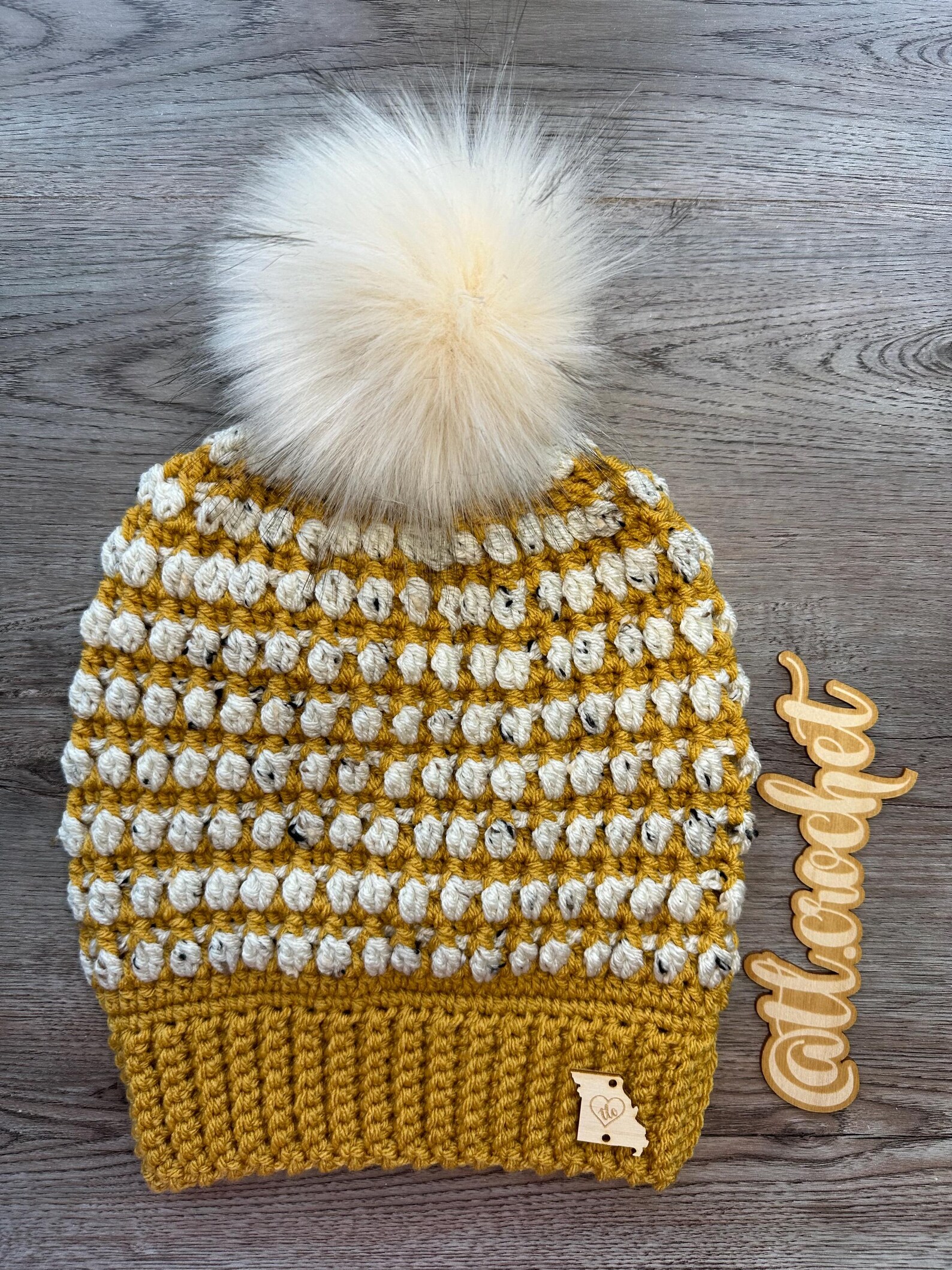 Tahoe Beanie, Crochet Pattern, Easy, Unisex Design, Poms, Adult Toque ...