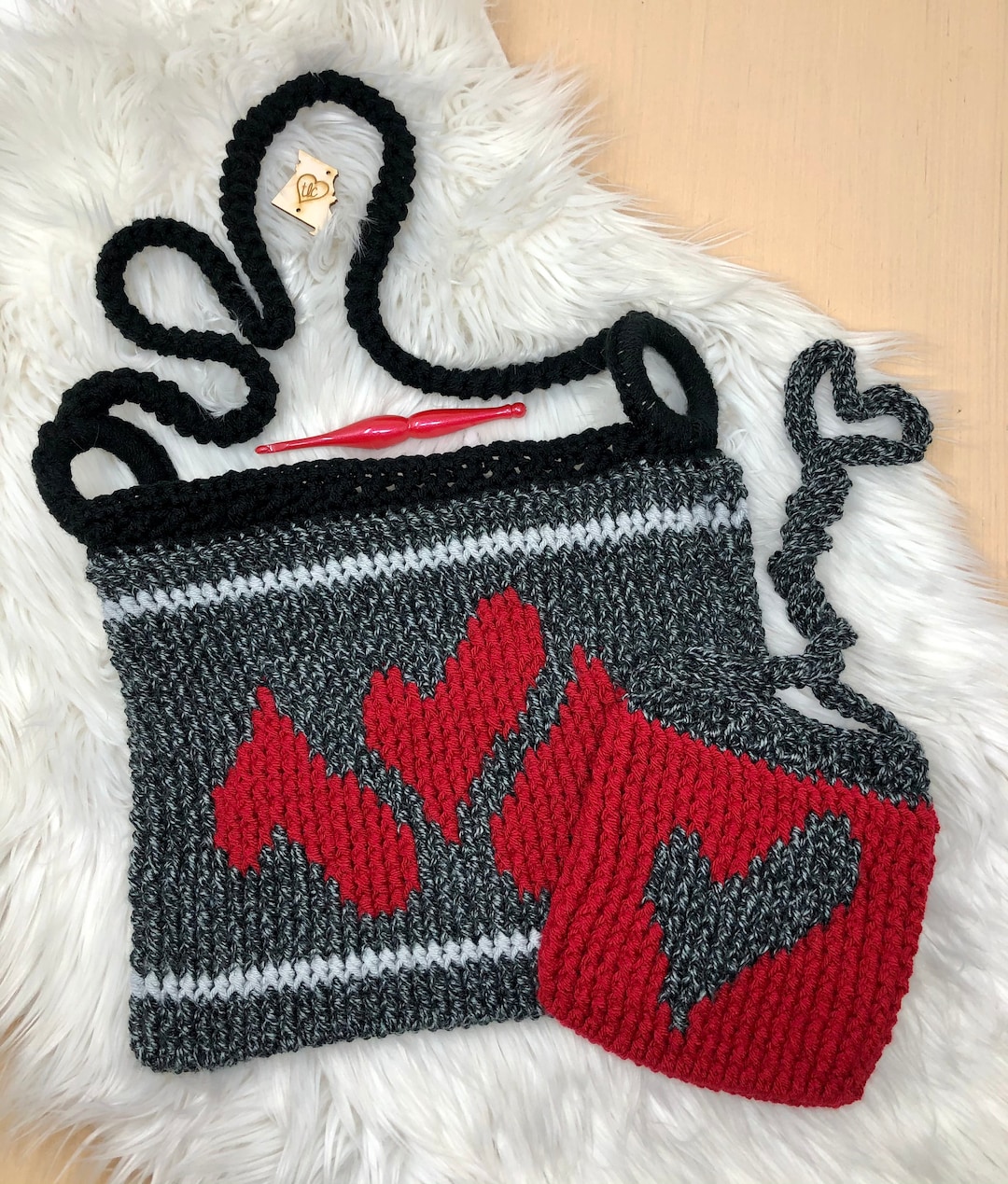 Wonky Heart Cross Body Bag, Mini Me Wonky Heart Cross Body Bag, Mommy ...