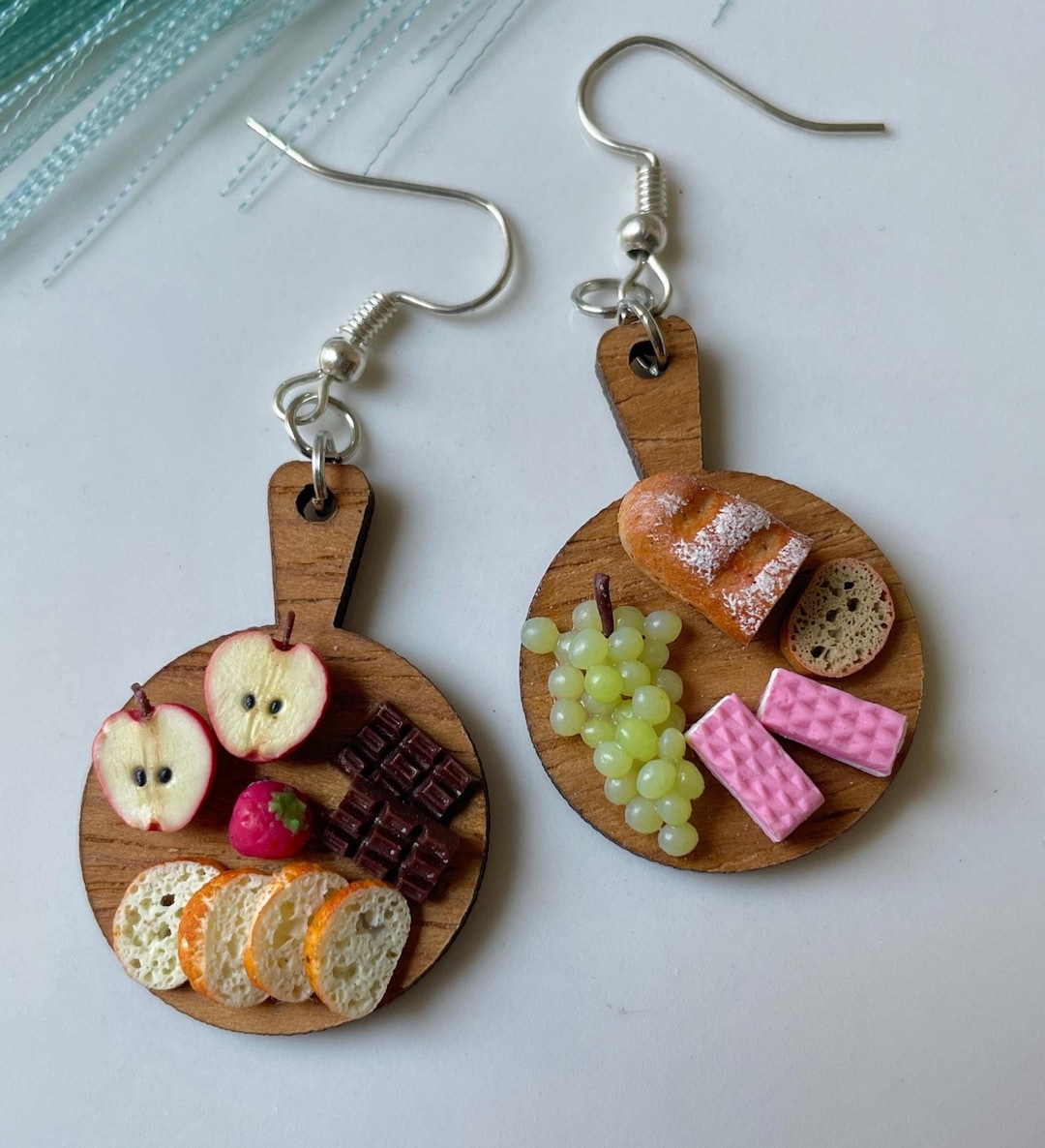 Miniature Chocofruit Delights Earrings ,fruits Earrings, Bistro Bites ...