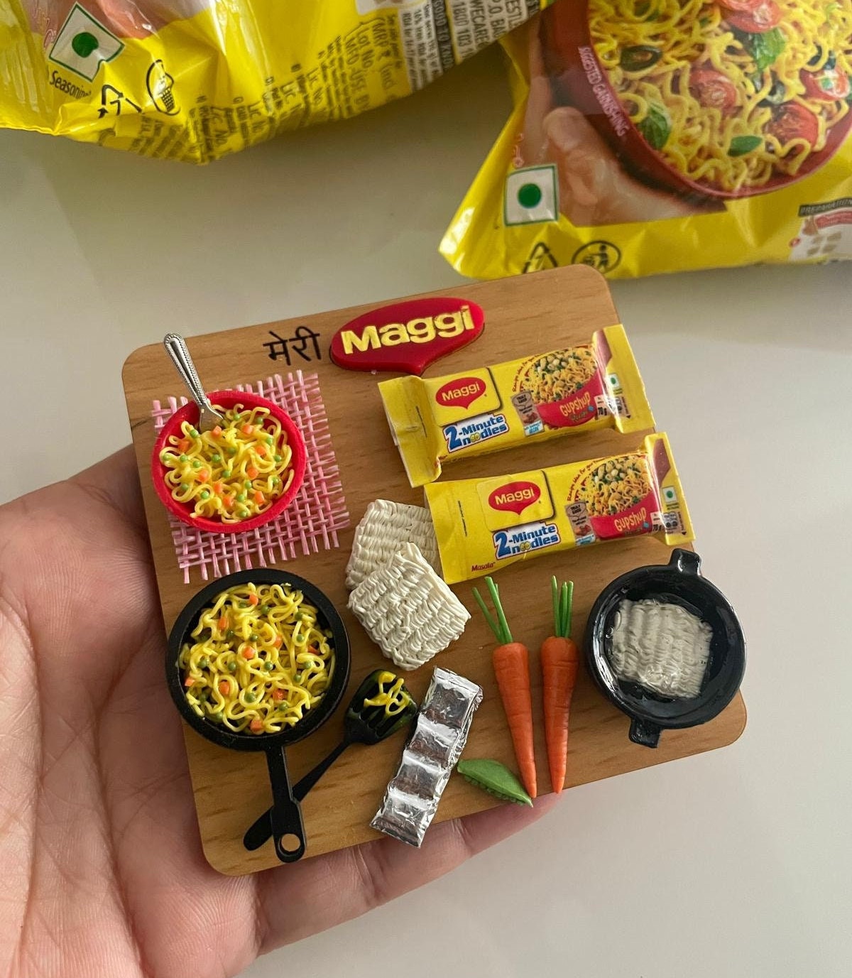 Miniature Maggi Noodles Family Pack Fridge Magnet - Miniature Noodles ...