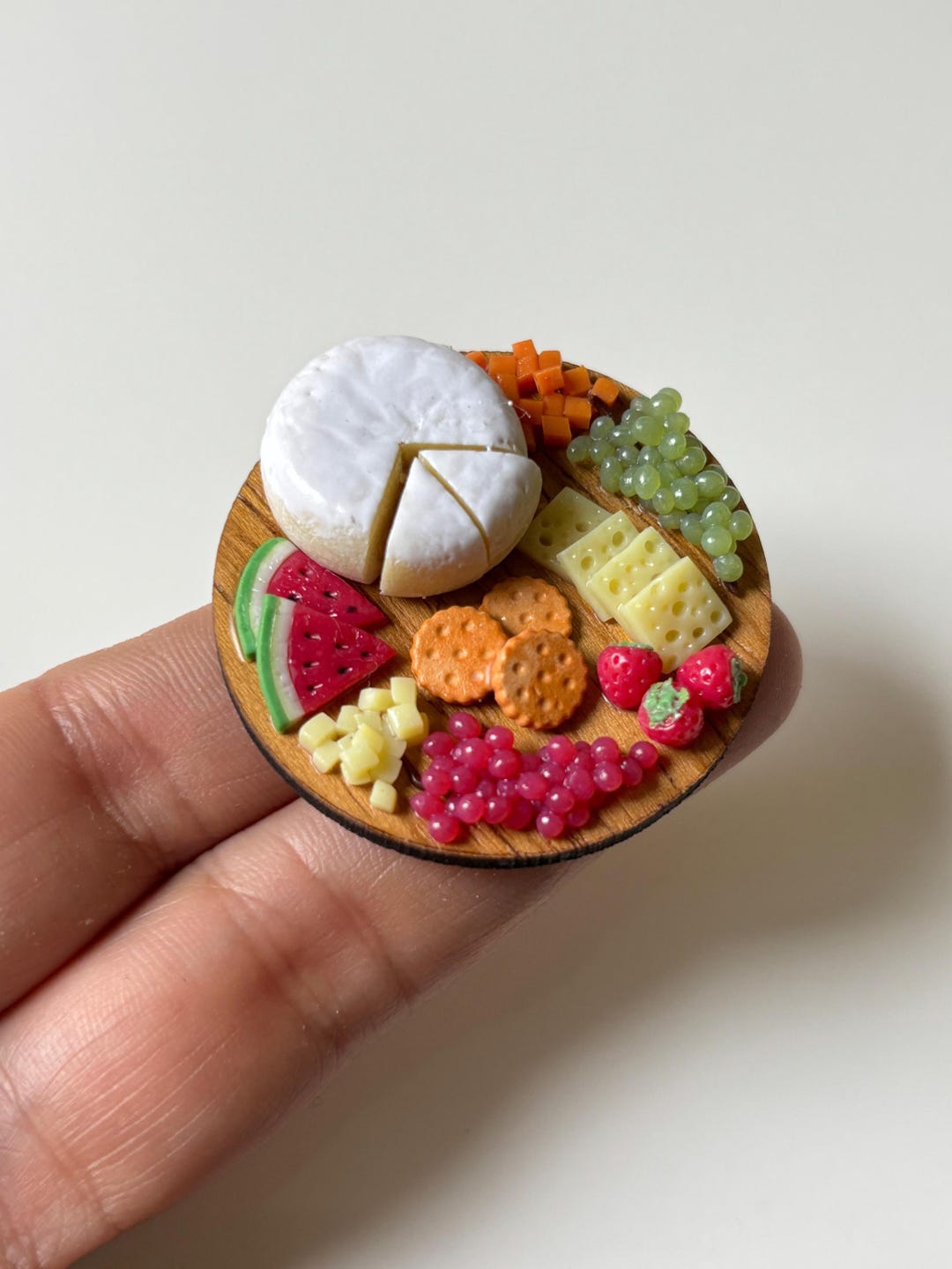 Miniature Charcuterie Board, Miniature Food Charms, Handmade Dollhouse ...