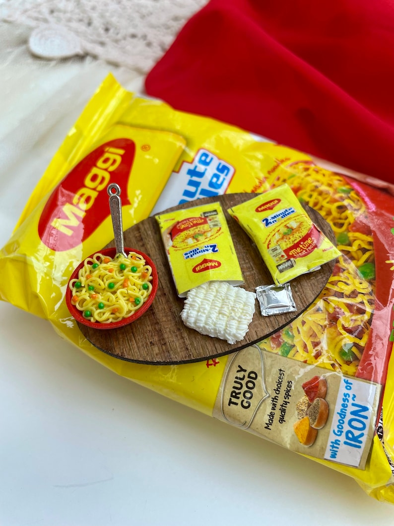 Miniature Maggi Noodles Fridge Magnet - Miniature Noodles - Dollhouse ...