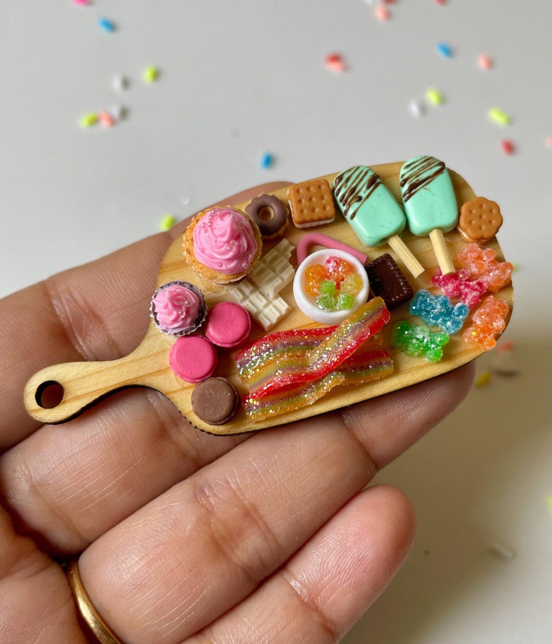 Miniature Candyland Bites Fridge Magnet – Handmade Sweet Treats Board ...