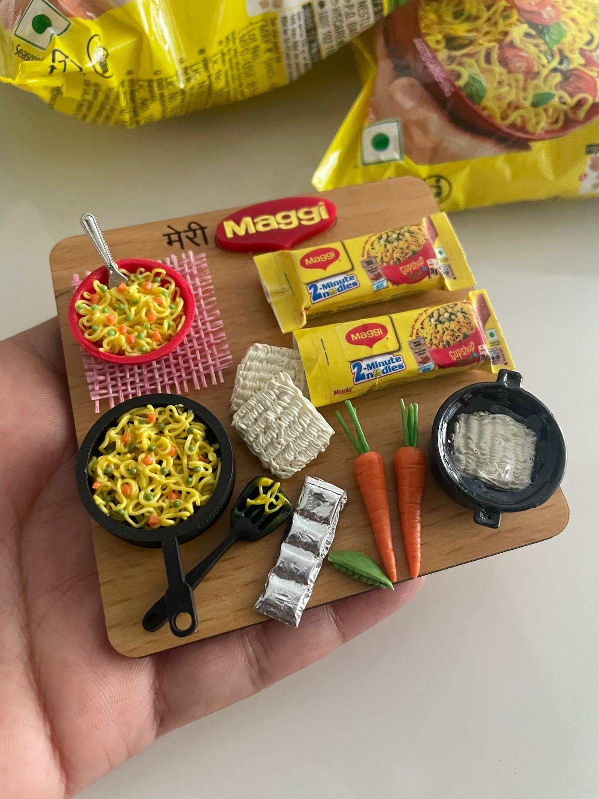 Miniature Maggi Noodles Family Pack Fridge Magnet - Miniature Noodles ...