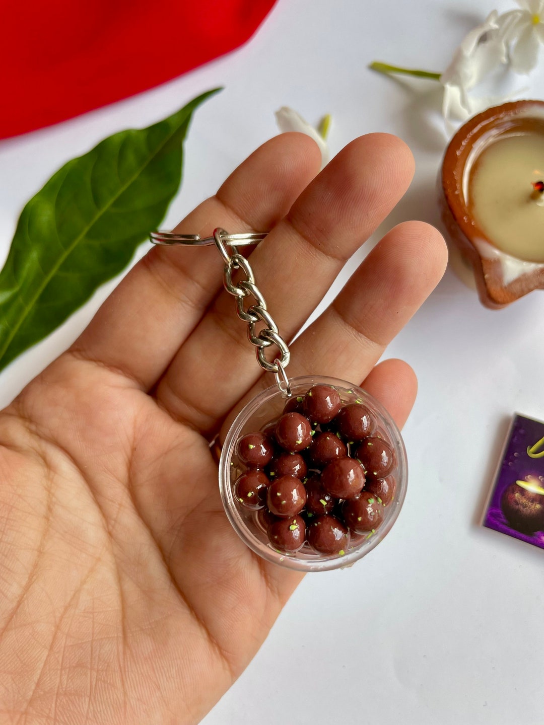 Miniature Gulab Jamun Keychain, Indian Food Miniature, Dollhouse Food ...