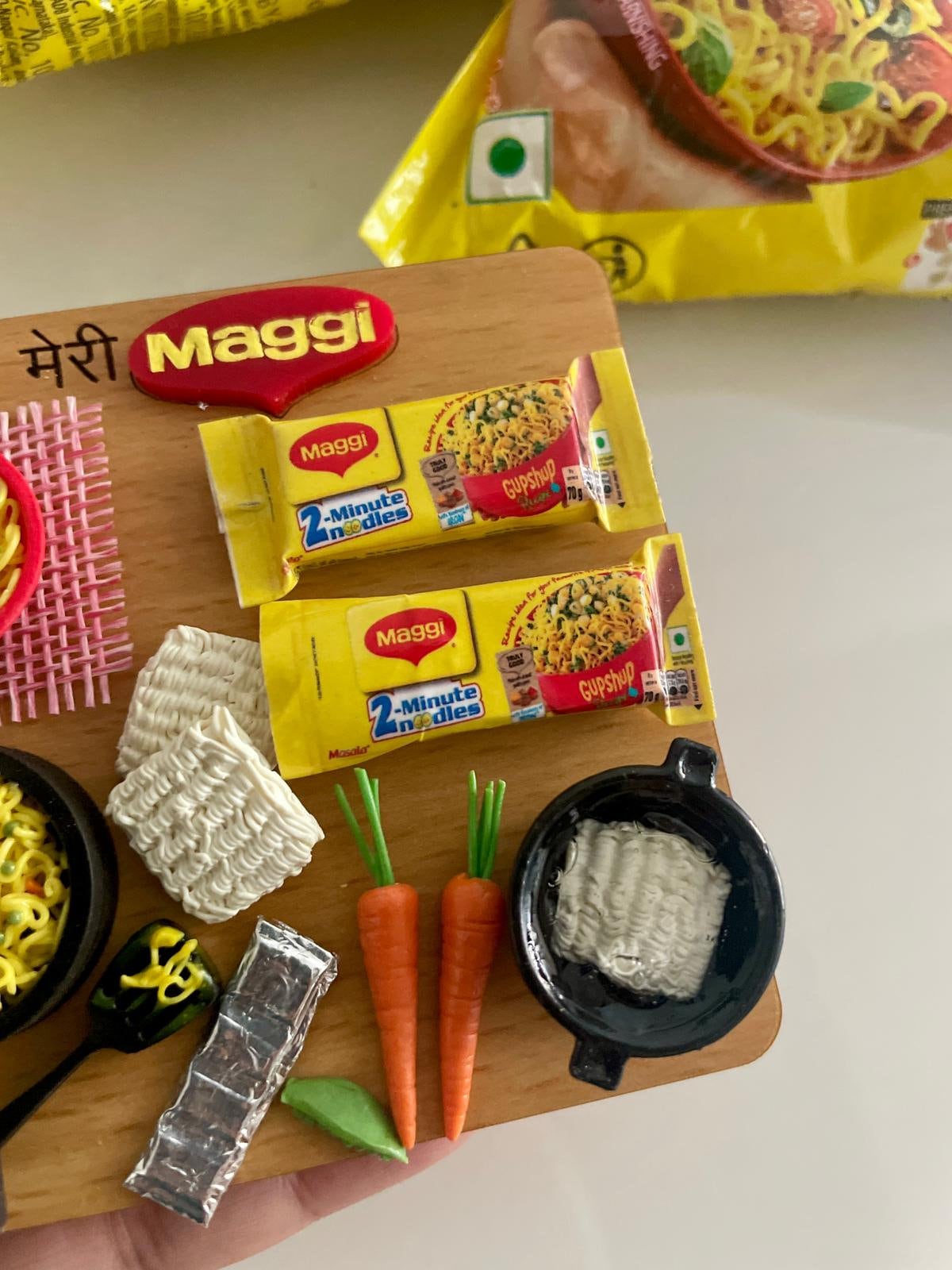 Miniature Maggi Noodles Family Pack Fridge Magnet - Miniature Noodles ...