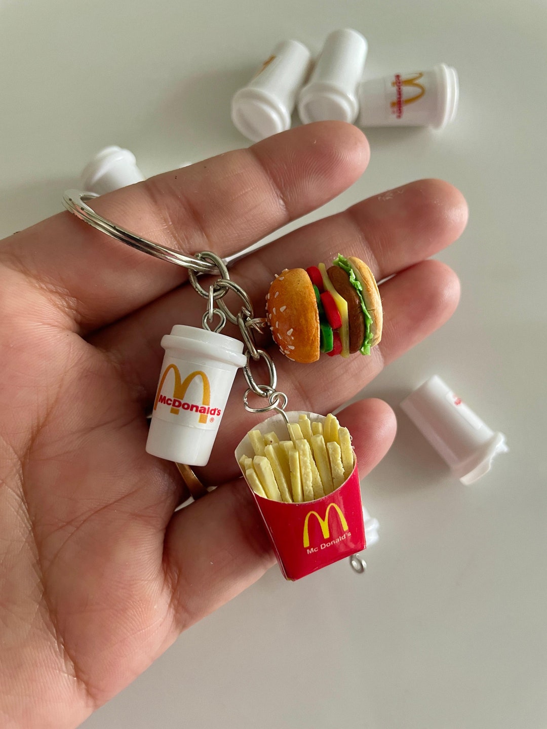 Miniature Mcdonald's Cheeseburger Combo Meal Keychain , Indian Food ...