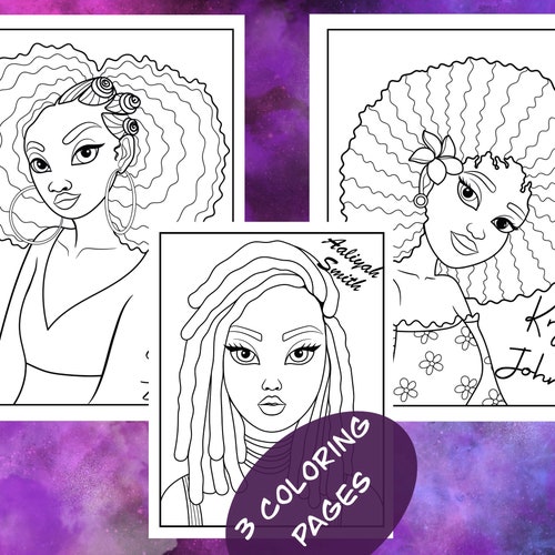 Drawing And Illustration Art And Collectibles Digital Coloring Black Woman
