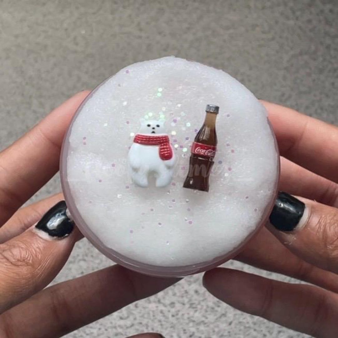 Coca Cola Polar Bear Slime Stress Relief Desk Toy for Kids Birthday ...
