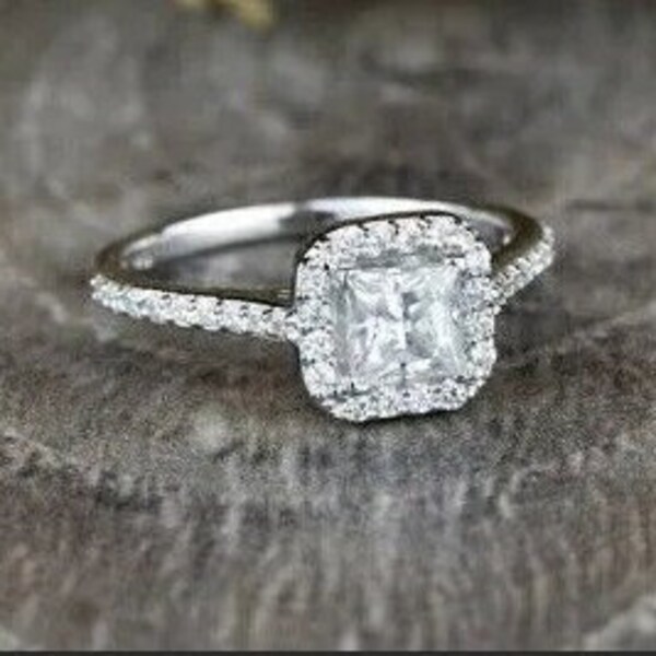 Cushion Cut Halo - Etsy