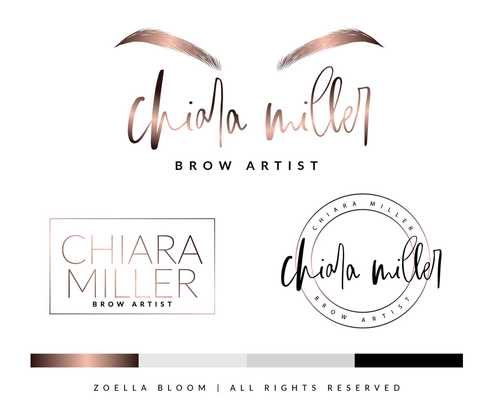 Rose Gold Brow Artist Logolash Logo Brow Logo Lash Extension - Etsy