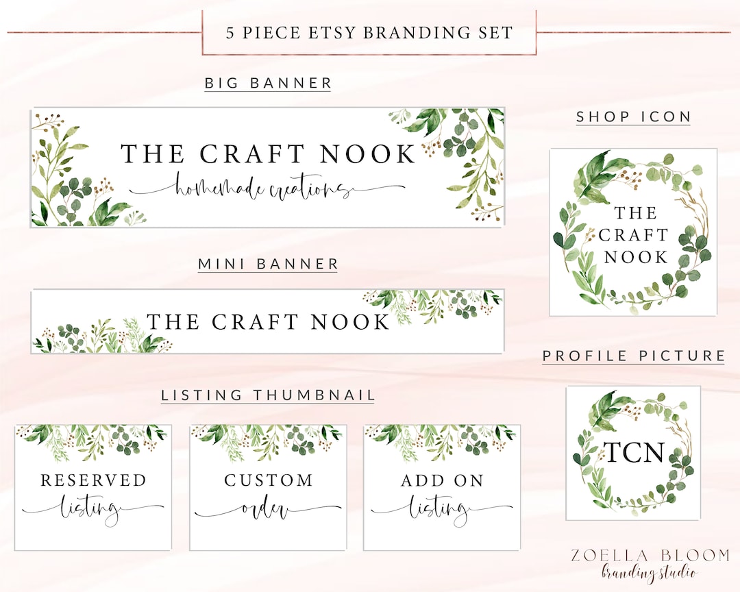 Etsy Banner, Etsy Cover Photo, Etsy Branding Kit, Etsy Template ...