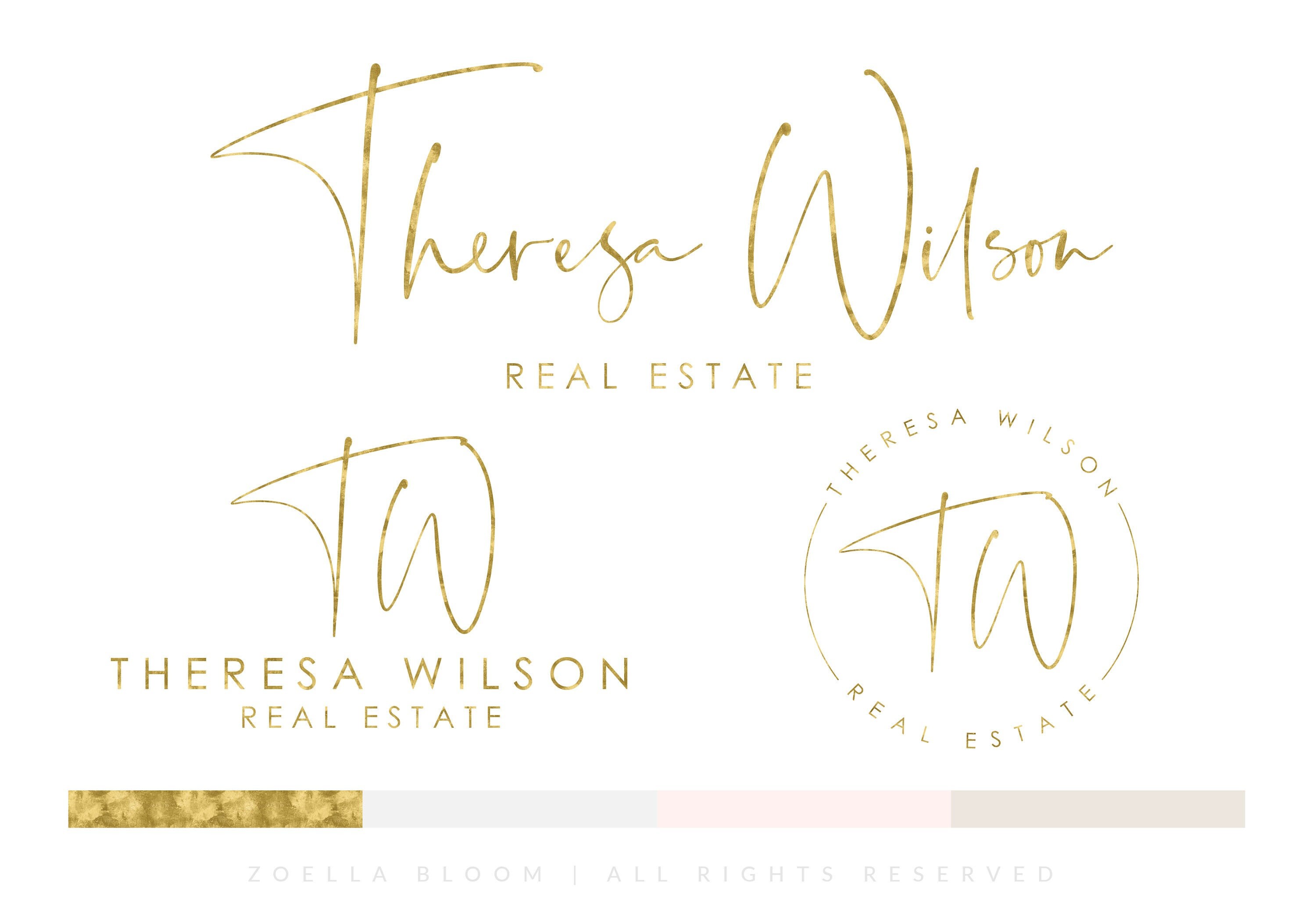Realtor Logo Real Estate Logo Design Watermark Calligraphy | Etsy