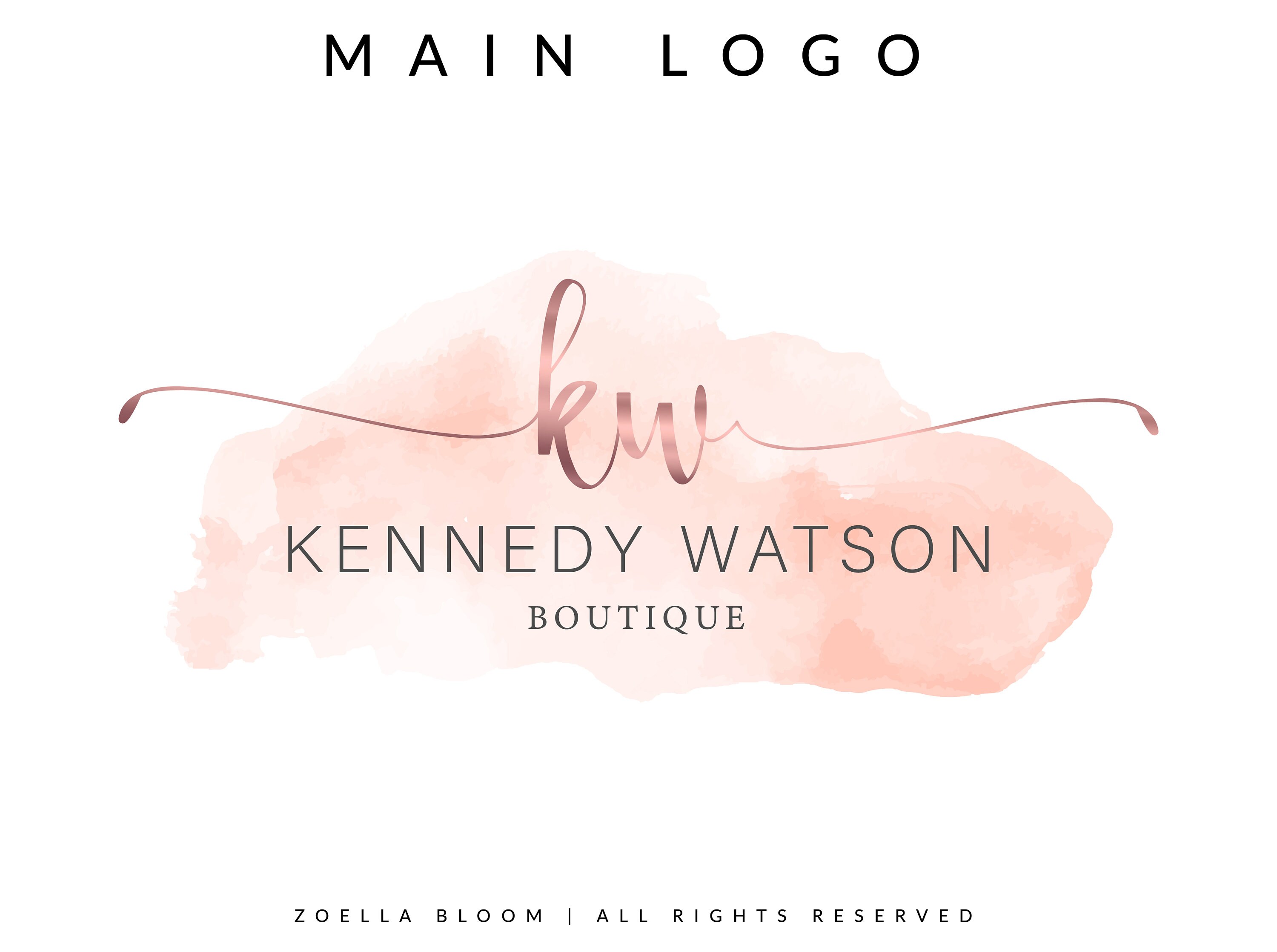 Rose Gold Logo Design Branding Kit Photography Boutique - Etsy