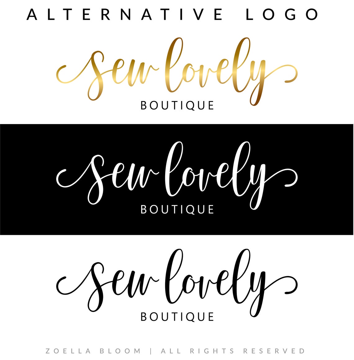 Gold Logos Branding Kit, Watermark, Business Packages, Website Logo ...