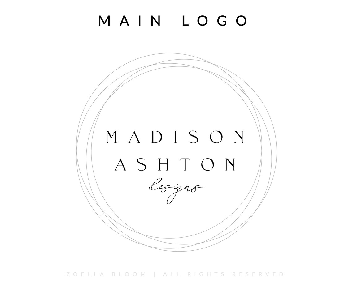 Watermark Modern Logo Logo Design Branding Kit Branding | Etsy