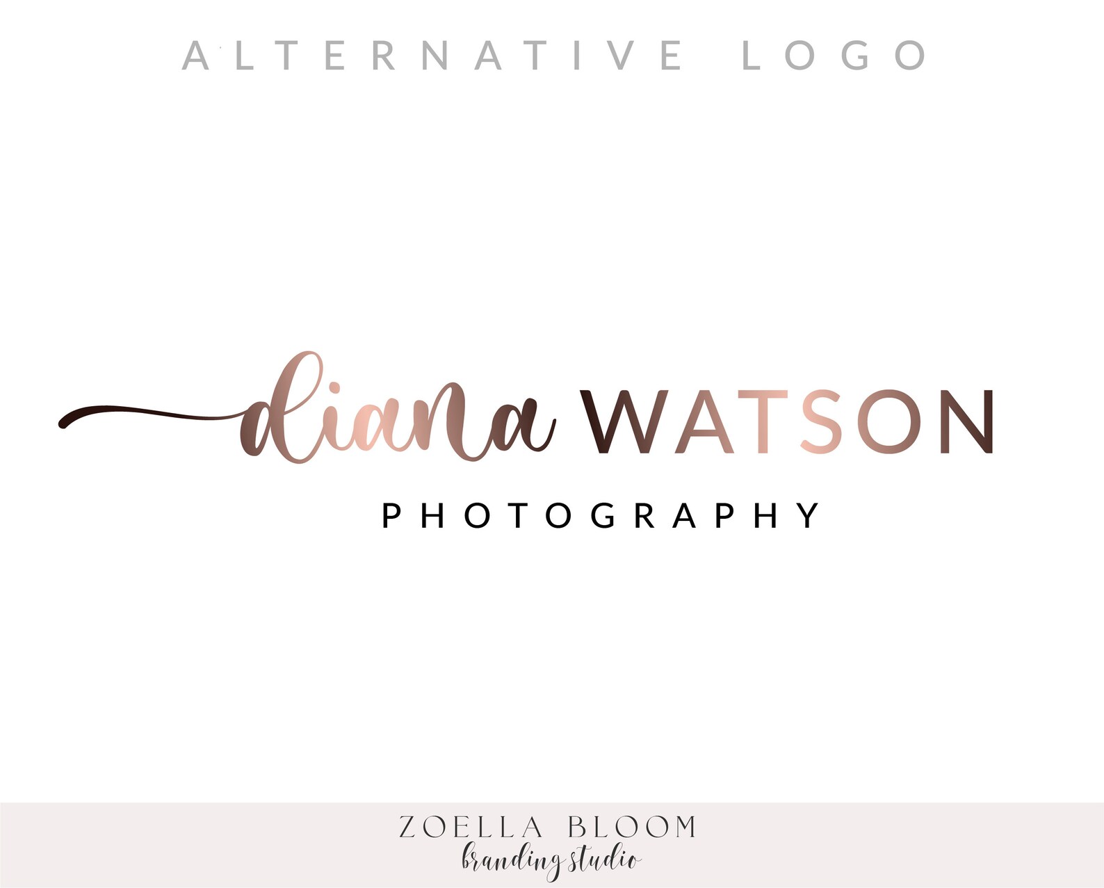 Rose Gold Logo Design Branding Kit Photography Boutique - Etsy