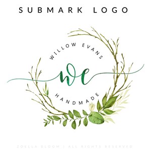 Photography Logo Design Rustic Logo Premade Watermark Vine Logo Stamp ...