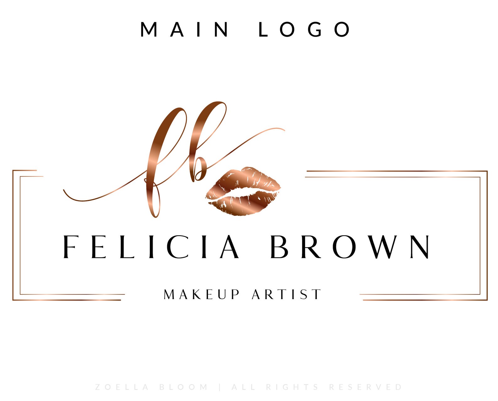 Makeup Artist Logo Branding Premade Package Beauty Logo Lip | Etsy