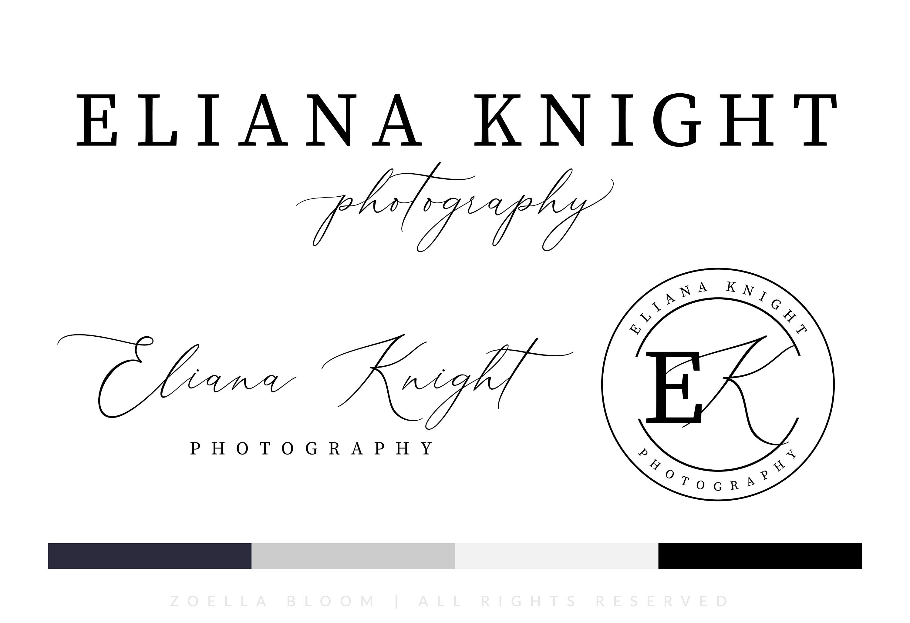 Calligraphy Script Watermark Logo Black White Photography | Etsy