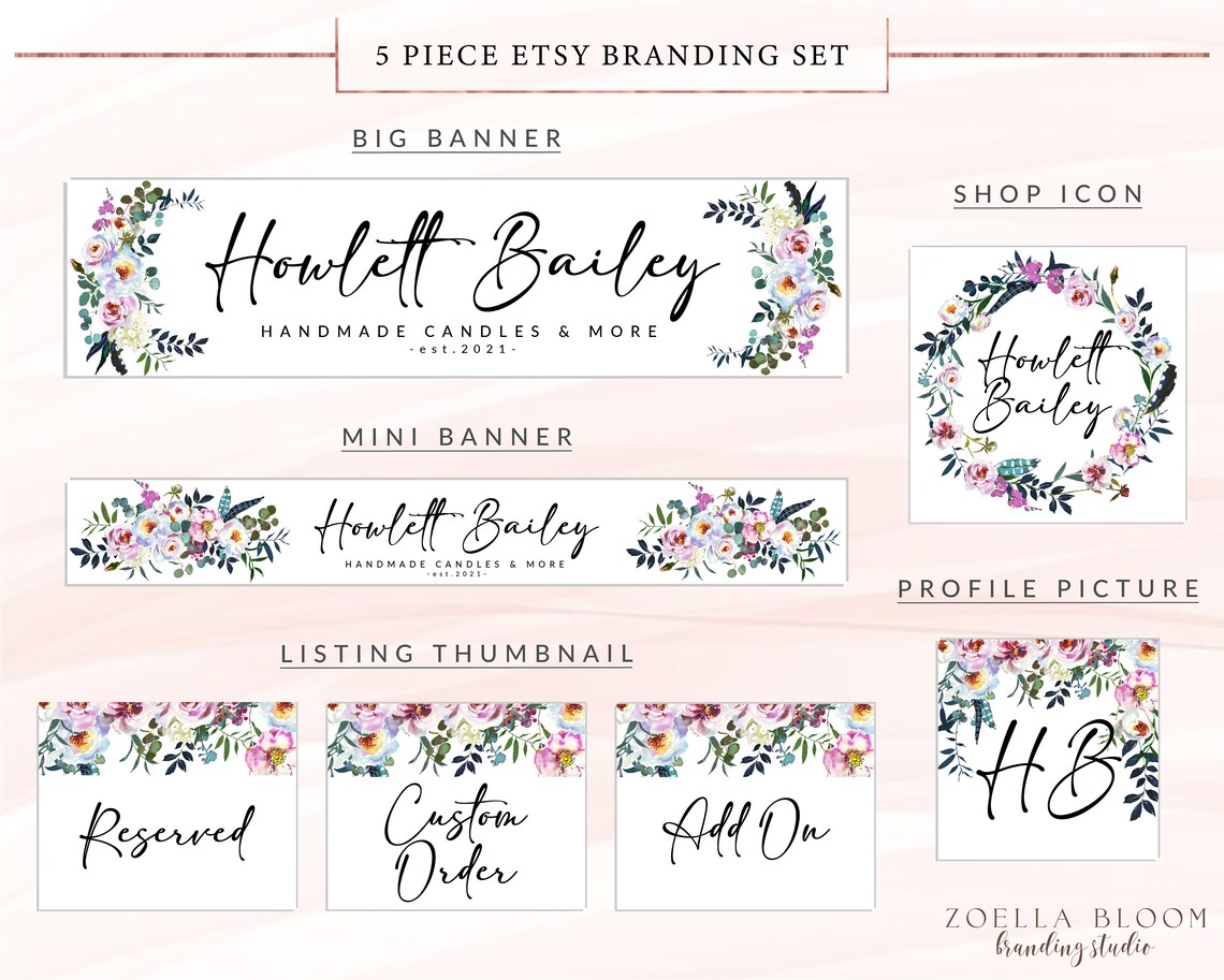Etsy Banner, Etsy Cover Photo, Etsy Branding Kit, Etsy Template ...