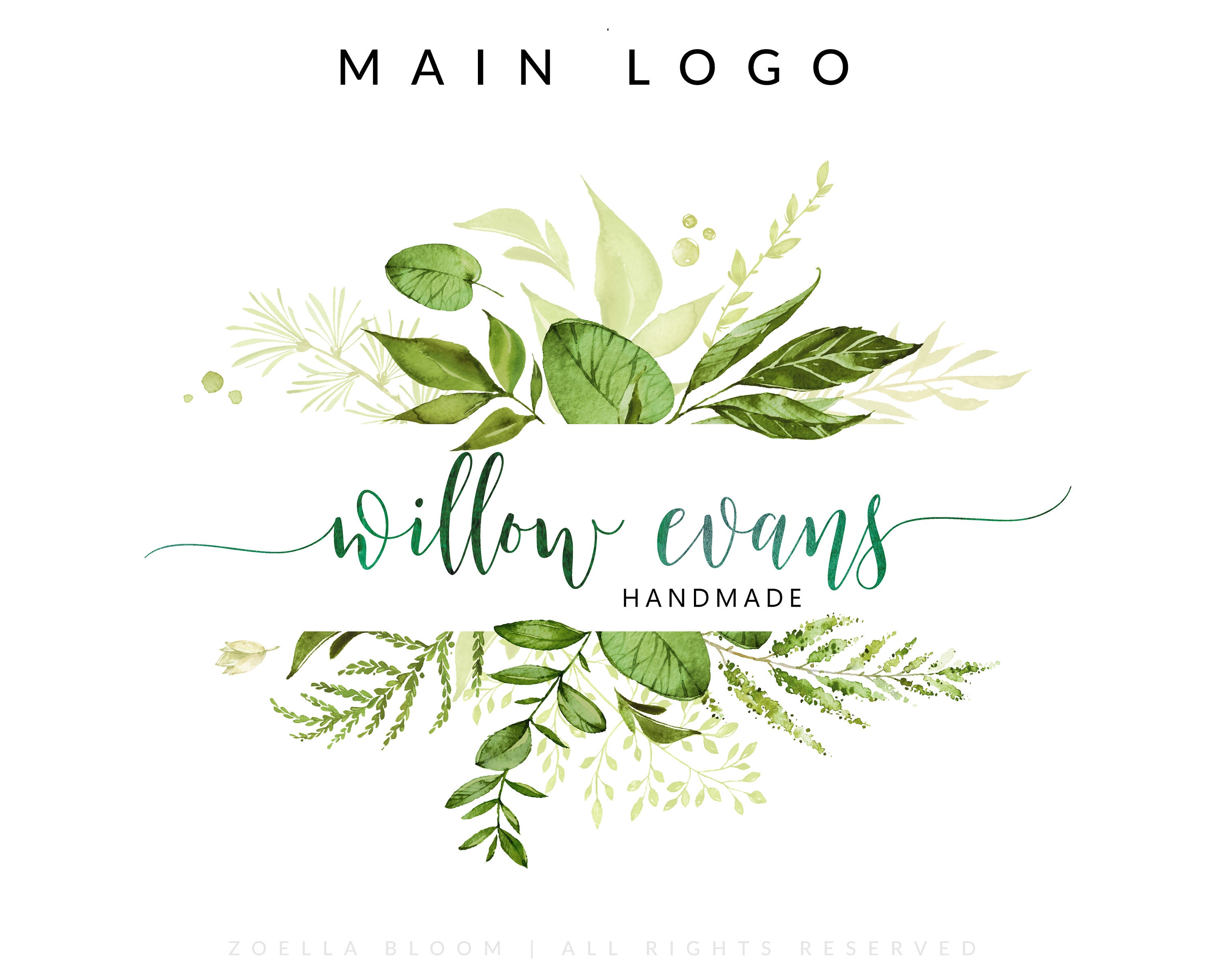 Photography Logo Design Rustic Logo Premade Watermark Vine - Etsy