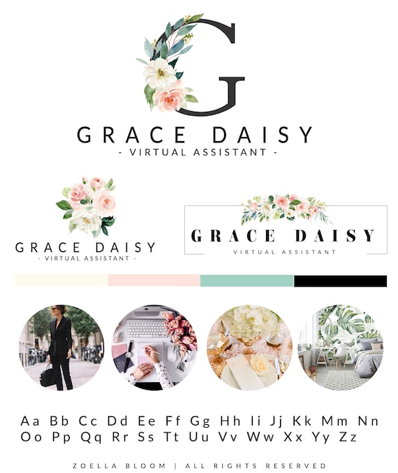 Virtual Assistant Logo Branding Premade Package Modern Logo | Etsy