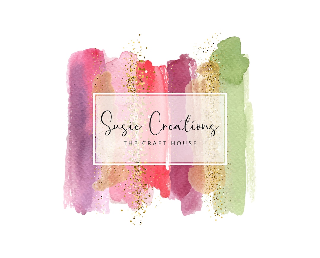 Watercolor Stripes With Glitter Watermark Logo Business Card Stylist ...