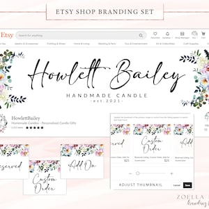 Etsy Banner, Etsy Cover Photo, Etsy Branding Kit, Etsy Template ...