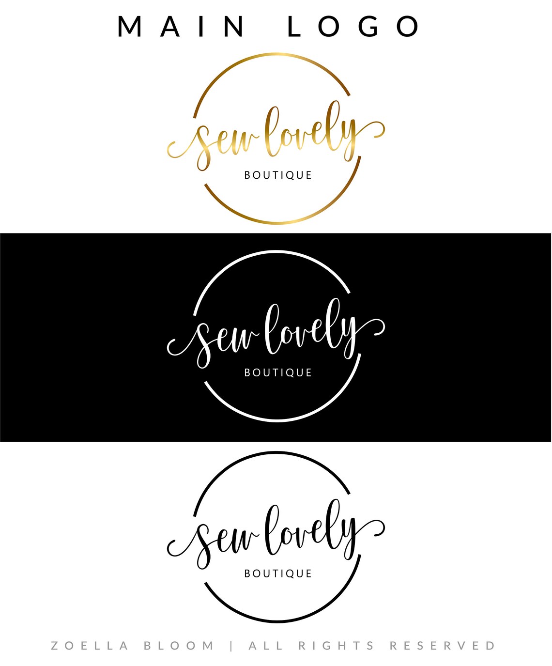 Gold Logos Branding Kit Watermark Business Packages Website - Etsy