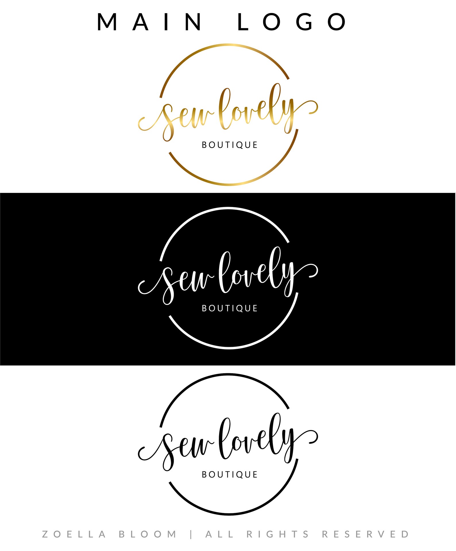Gold Logos Branding Kit, Watermark, Business Packages, Website Logo ...