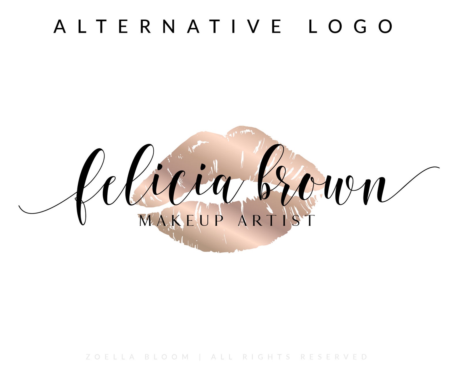 Makeup Artist Logo, Branding Premade Package, Beauty Logo, Lip Logo ...