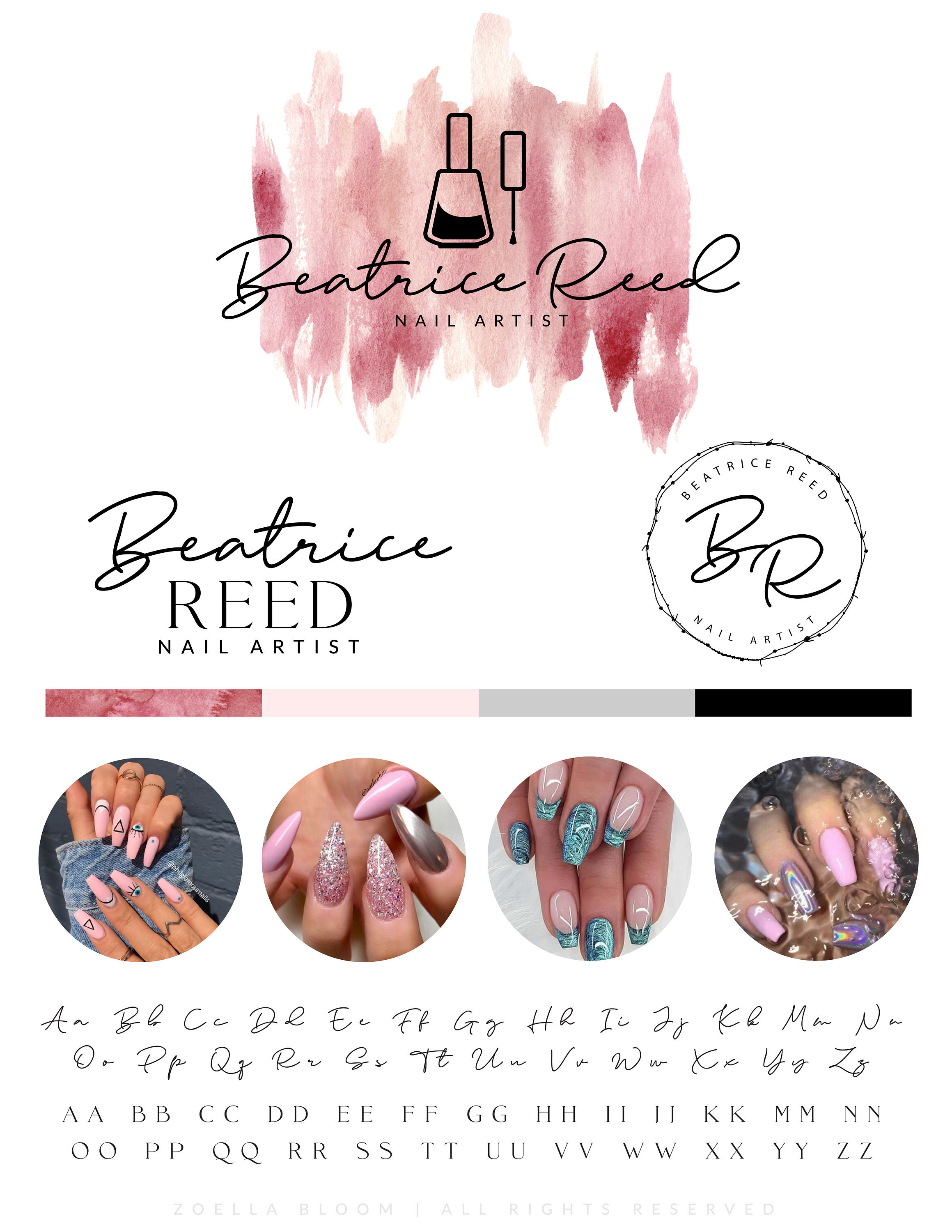 Nail Artist Logo Manicurist Logo Nail Polishes Branding | Etsy