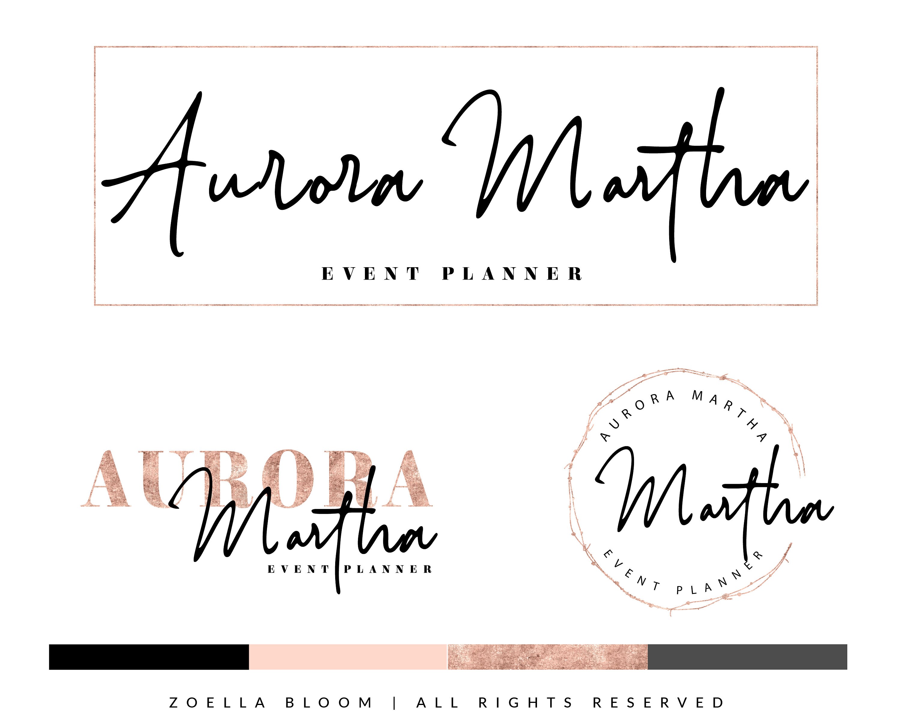 Event Planner Logo Design Branding Premade Package Beauty | Etsy