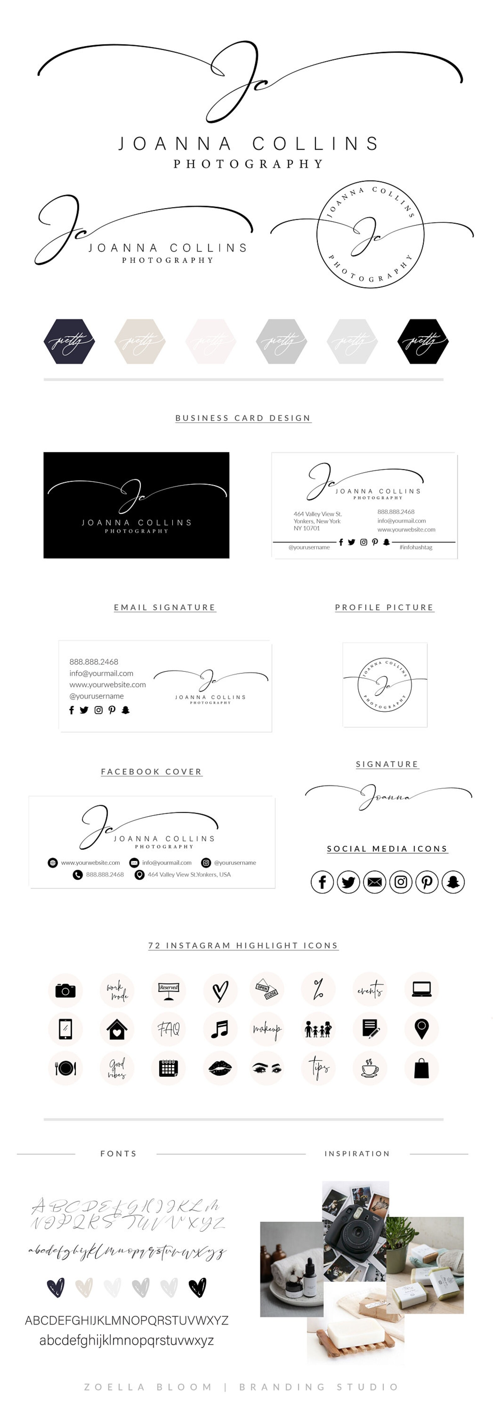 Watermark Logo Premade Signature Logo Initials Logo - Etsy