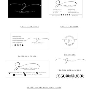 Watermark Logo, Premade Signature Logo, Initials Logo, Photography Logo ...