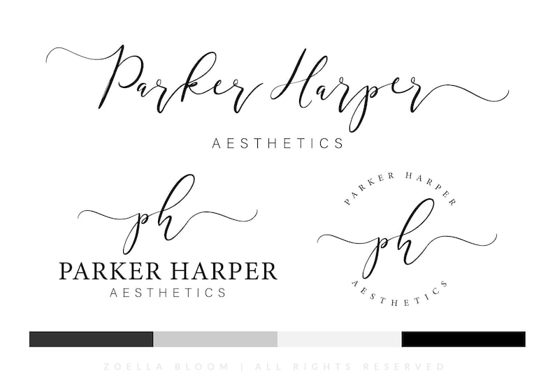 Aesthetic Logo Design Calligraphy Script Website Signature - Etsy