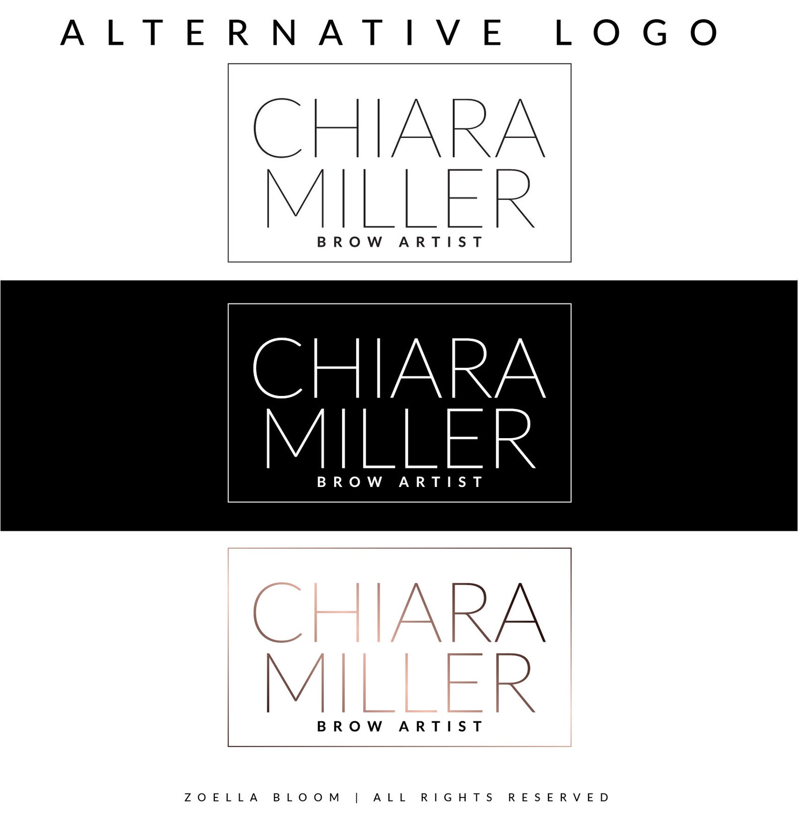 Rose Gold Brow Artist Logolash Logo Brow Logo Lash Extension - Etsy