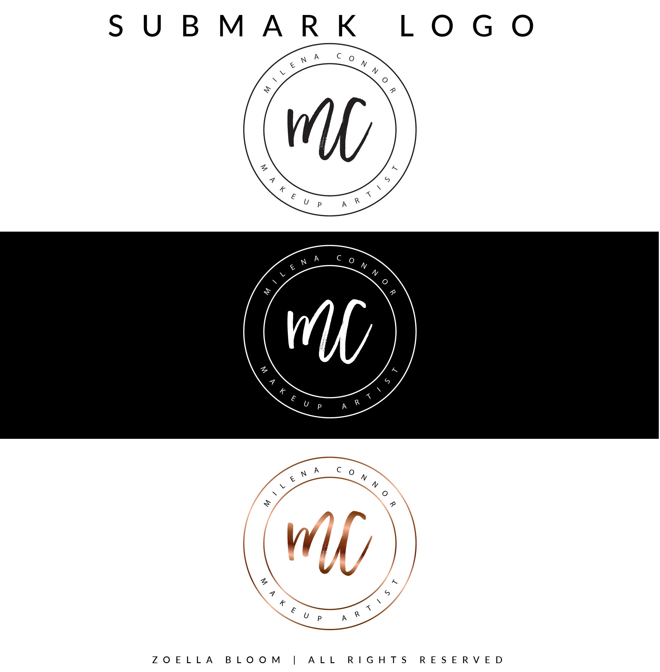 Makeup Artist Logo Branding Premade Package Beauty Logo Lip | Etsy