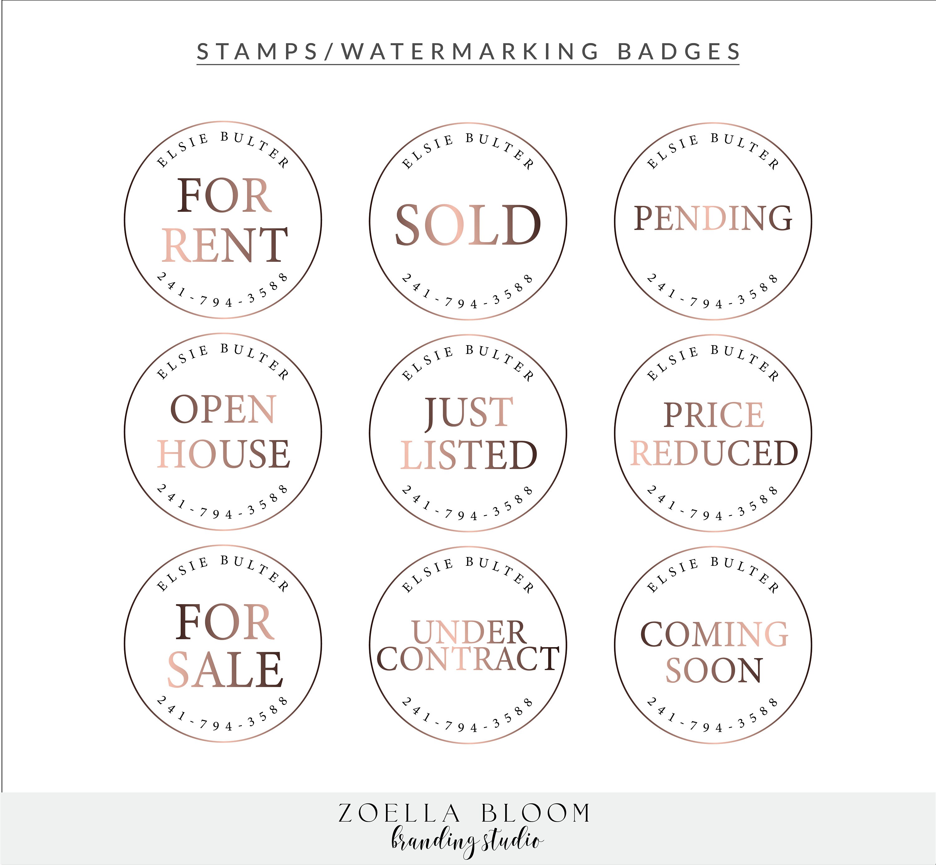 Real Estate Logo, Realtor Logo, Real Estate Agent Stamps, Listing ...