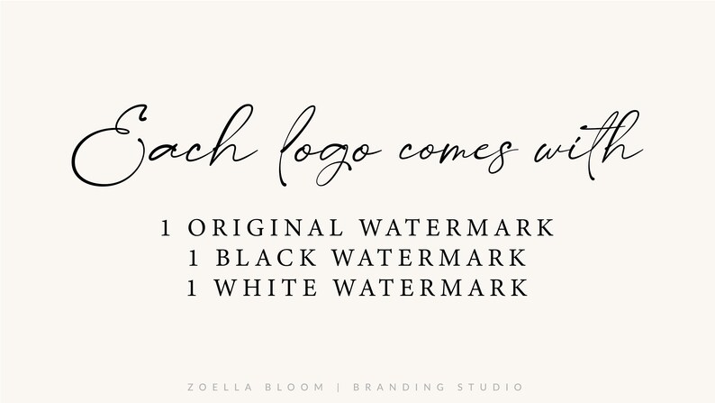 Watermark Logo, Premade Signature Logo, Initials Logo, Photography Logo ...