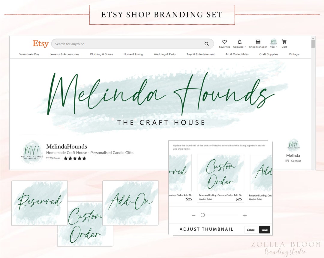 Etsy Banner, Etsy Cover Photo, Etsy Branding Kit, Etsy Template ...