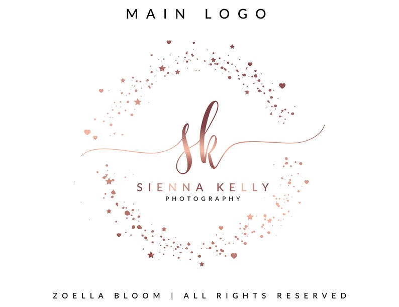 Rose Gold Logo Design Branding Kit Photography Boutique - Etsy