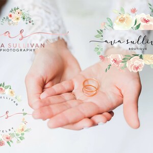 Watermark Flower Logo Elegant Logo Branch Logo Website Photography ...